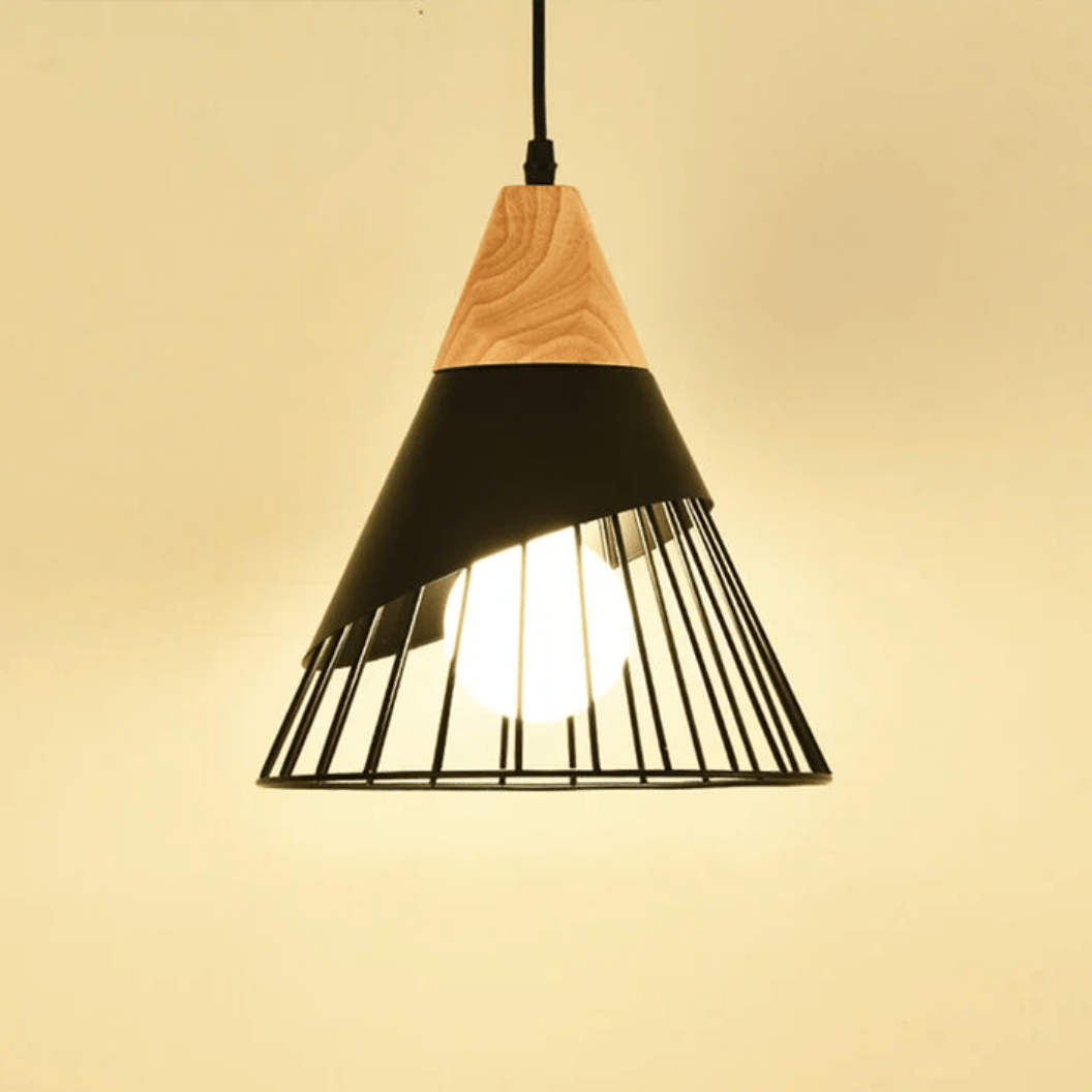 Suspension Bois et Métal Noir | Ma Suspension